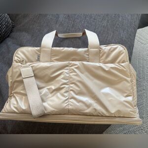 BEIS | Bags | Beis Expandable Puffy Duffle In Beige | Poshmark